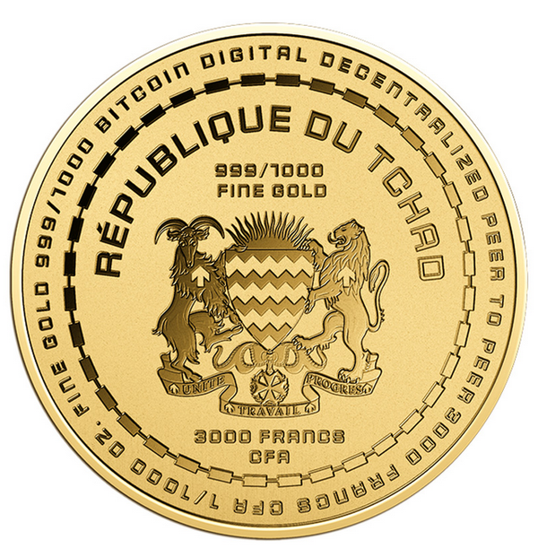 Bitcoin (Echt)Gold Münze - 999/1000 Gold – Makerversum